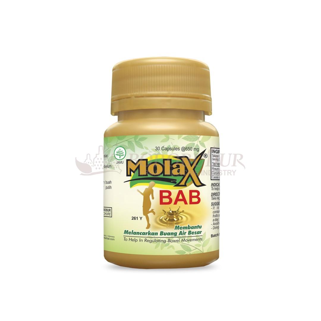 MOLAX BAB Botol 30 kapsul || POM TR 172307281 — PT Industri Jamu Borobudur