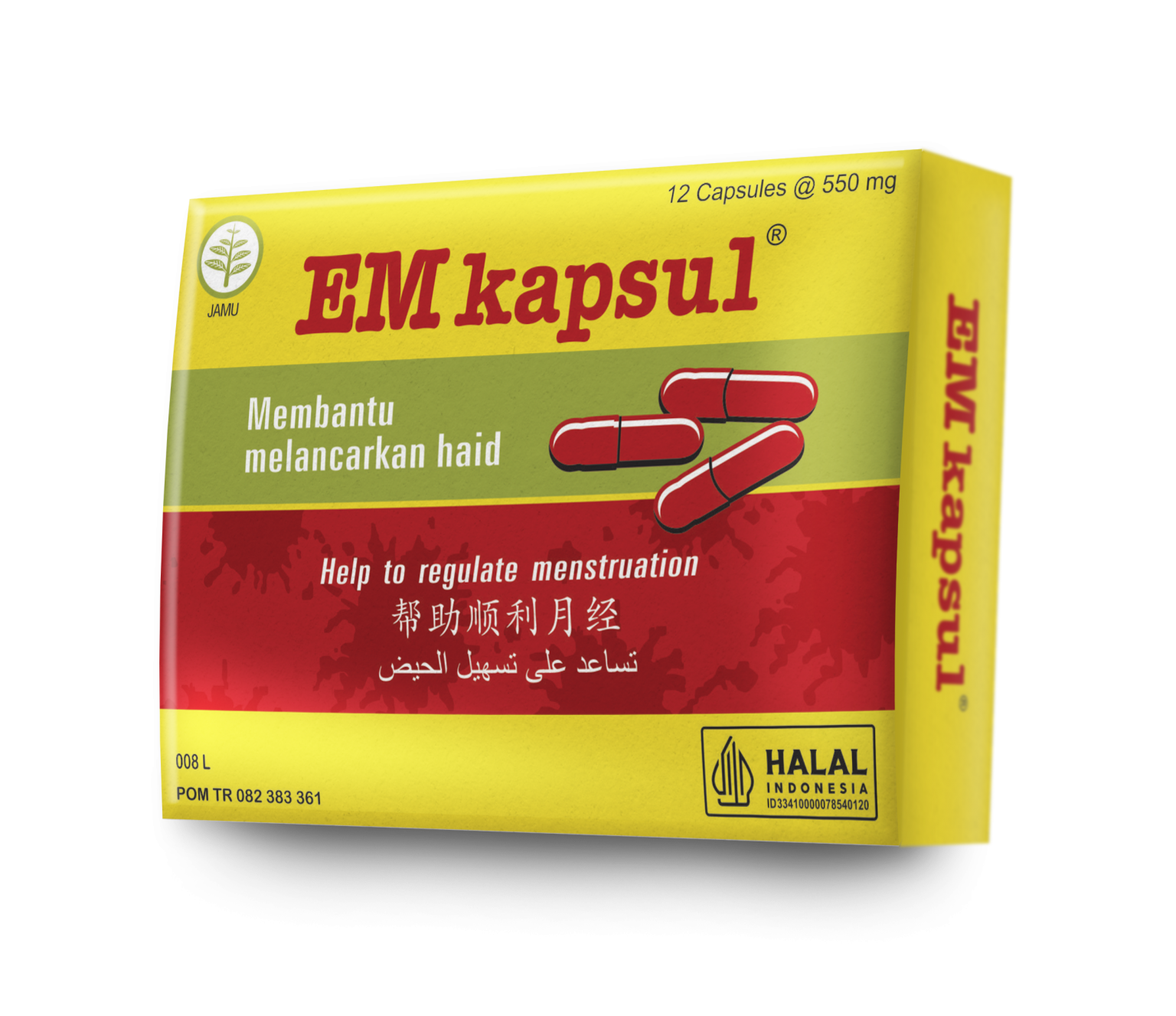 EM Kapsul melancarkan haid |12 Kapsul Strip Dos — PT Industri Jamu ...