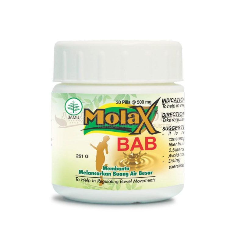 MOLAX BAB Botol 30 Pil || POM TR 172499321 — PT Industri Jamu Borobudur
